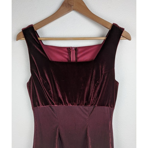 Simco Formalwear | Dresses | Vintage 9s Simco Burgundy Velvet Midi ...
